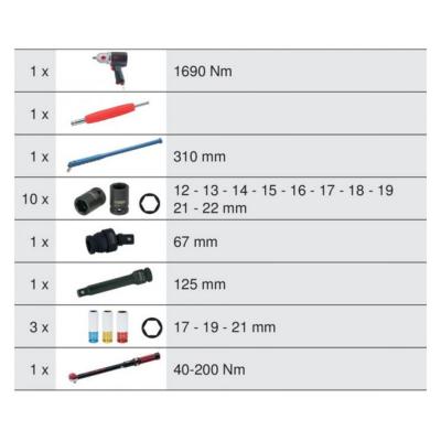 MODULE DE DOUILLES ET CLÉ À CHOCS 1/2'', 19 PIÈCES - KS TOOLS