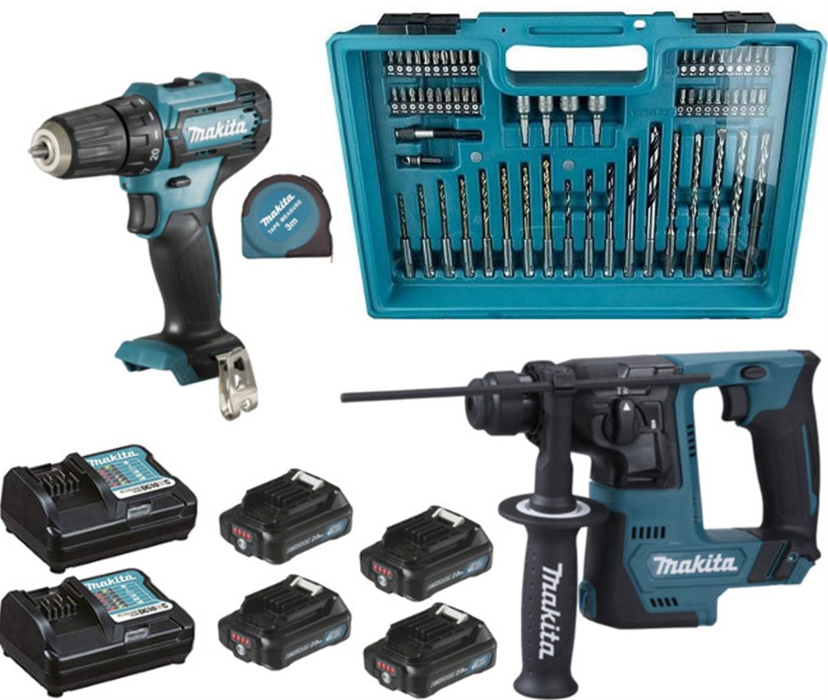 MAKITA Duo 12V Perceuse DF333D - Perforateur HR140D - Outil Maxi Pro