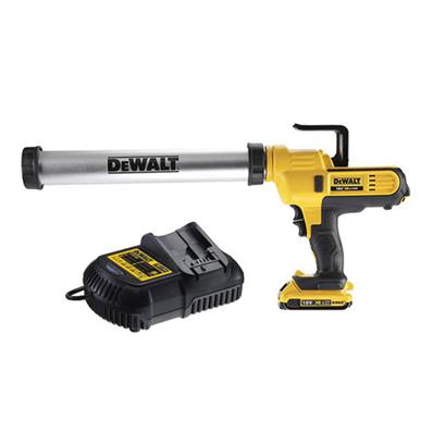 DEWALT PISTOLET À MASTIC 18V XR Li-Ion - 2Ah CARTOUCHE 310 ML ET SACHET ...