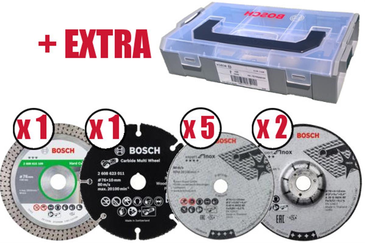 BOSCH 9 disques 76 mm pour meuleuse 06159975VC - Outil Maxi Pro